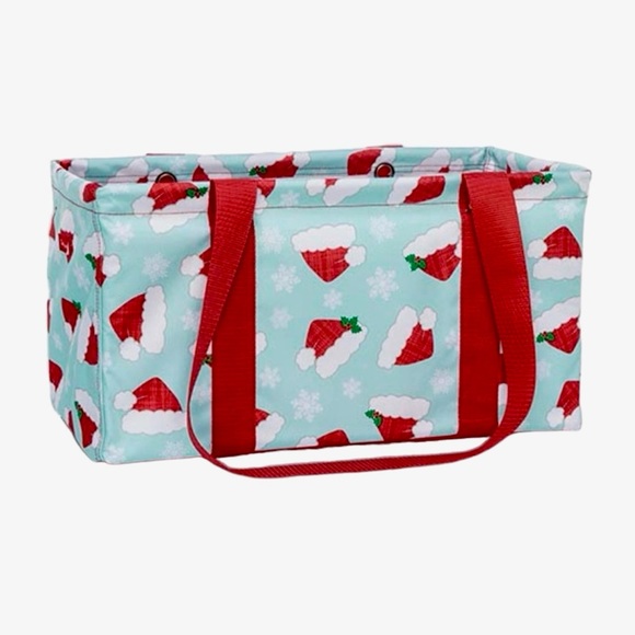 thirty-one | Bags | Thirtyone Holiday Santa Hats Off Medium Utility ...
